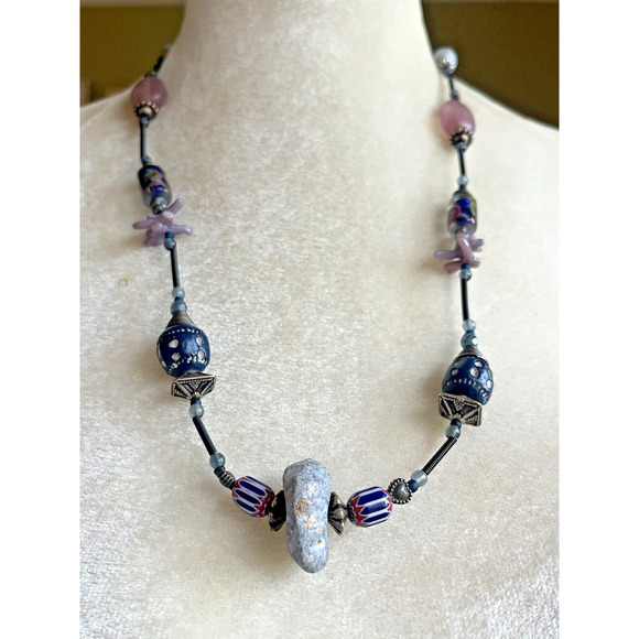 Treska | Jewelry | Vintage Treska Long Necklace Boho Tribal Style ...